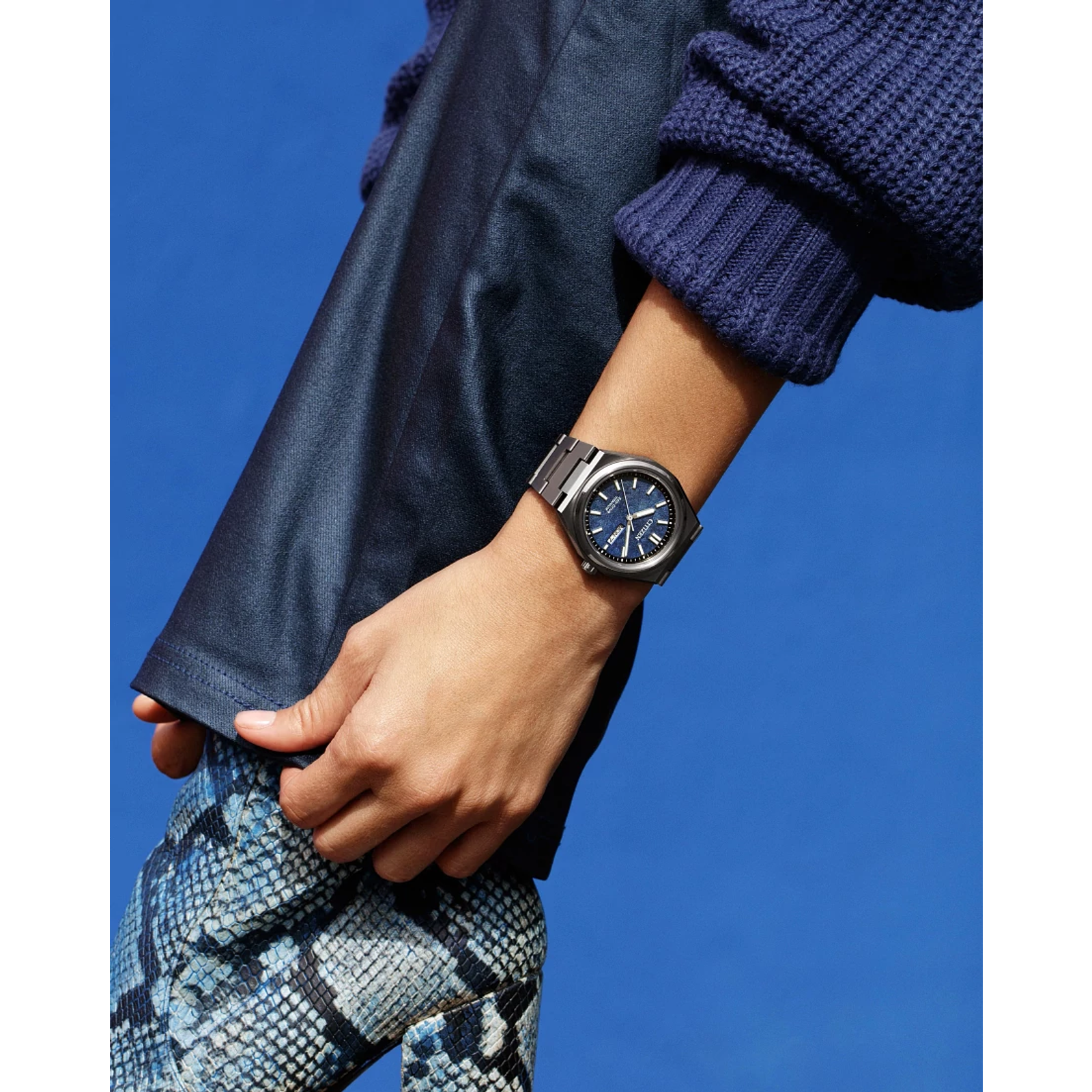 Citizen AW0130-85L Zenshin Three-hand Super Titanium Blue Dial – Legacy ...