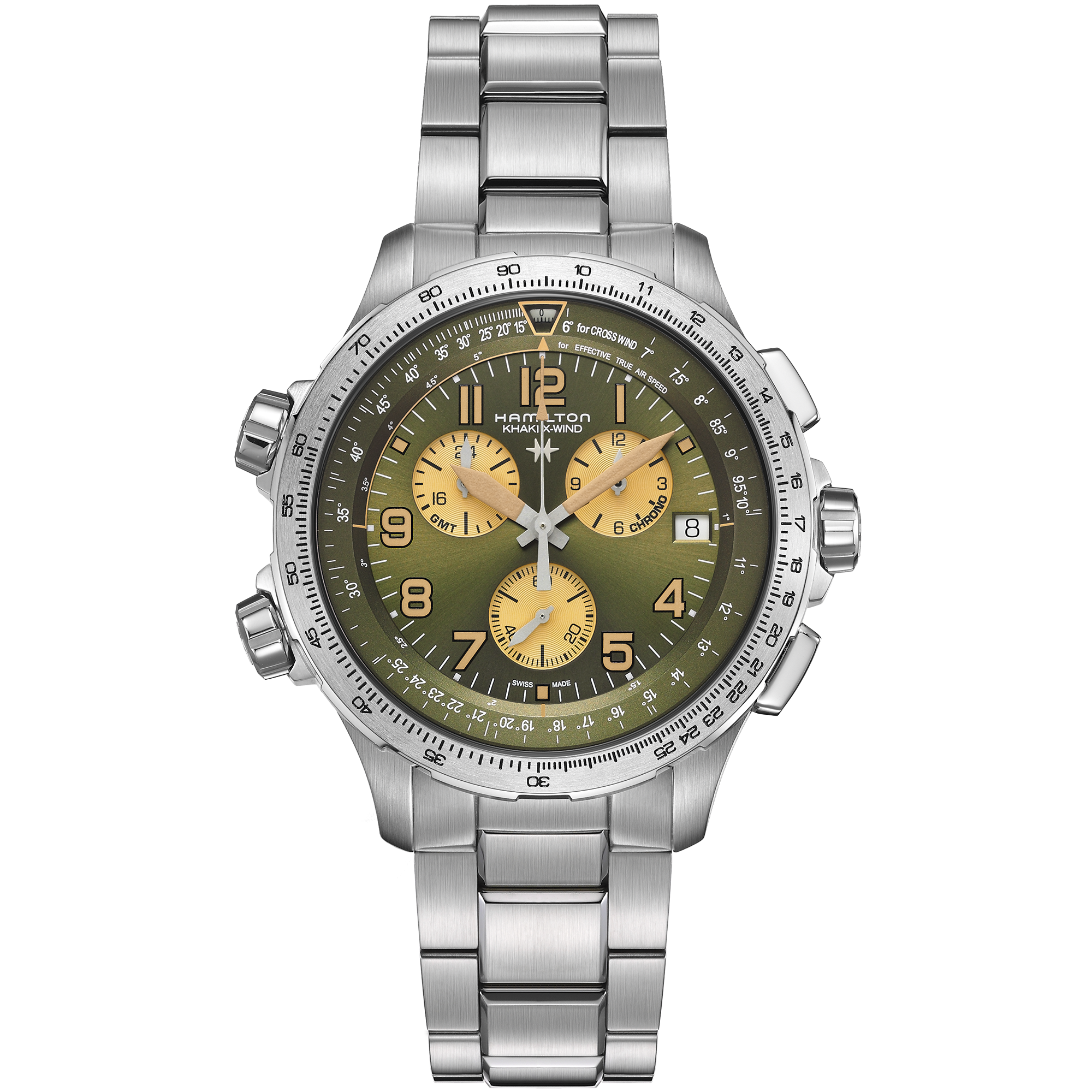 Hamilton Khaki Aviation X-Wind GMT Chrono Quartz Quartz 46mm H77932160 ...
